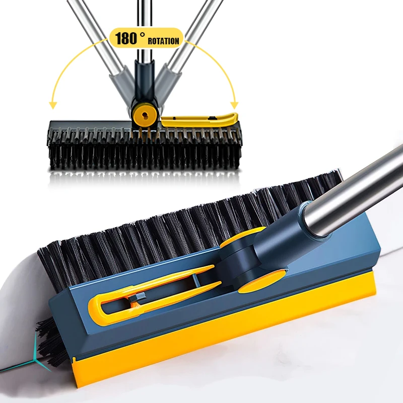 Floor-Scrub-Brush-with-Long-Handle-Deck-Brush-with-Comb-Teetch-and ...