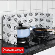 Aluminum Foldable Kitchen Gas Stove Baffle Plate Kitchen Frying Pan Oil ...
