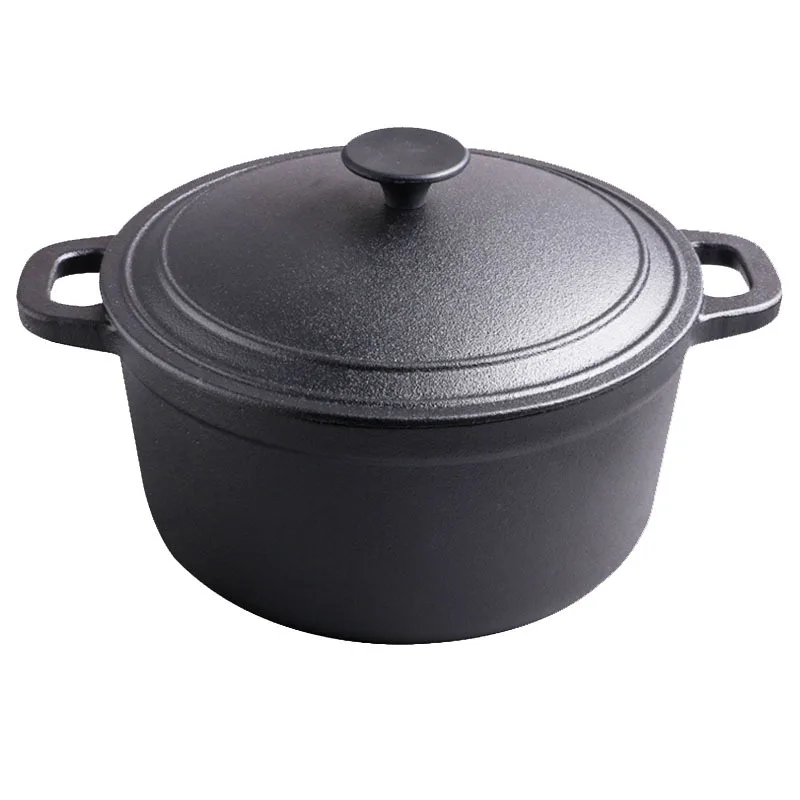 Enameled Cast Iron Dutch Oven 4 Quart Enamel Coated Cookware Pot Non ...