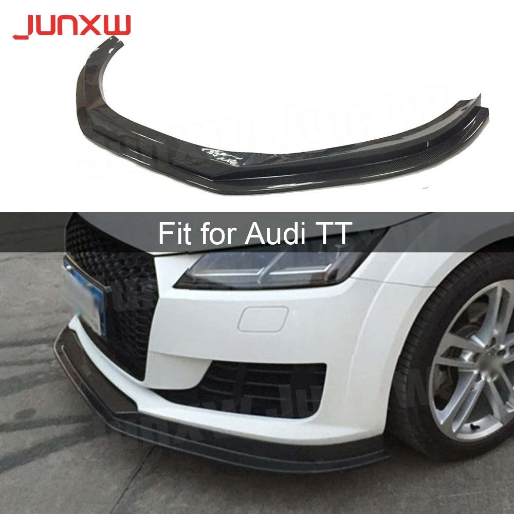 Carbon-Fiber-Front-Bumper-Lip-spoiler-For-Audi-TT-TTS-TTRS-2014-2017 ...