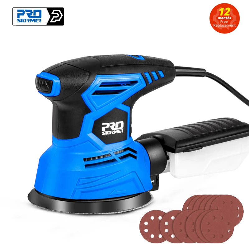 300w Random Orbital Electric Sander Machine With 21pcs 125mm Sandpapers ...