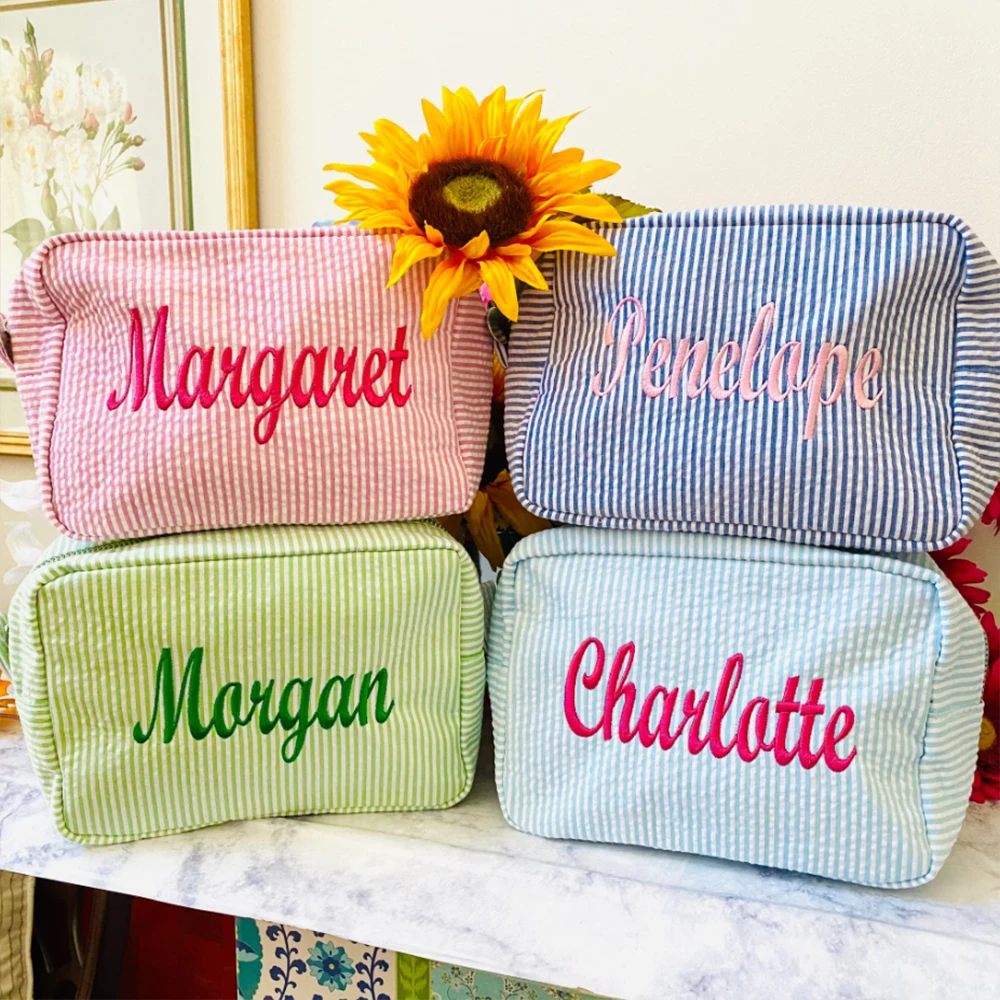 Bridesmaid Personalized Makeup Bag | Monogrammed Toiletry Bag ...