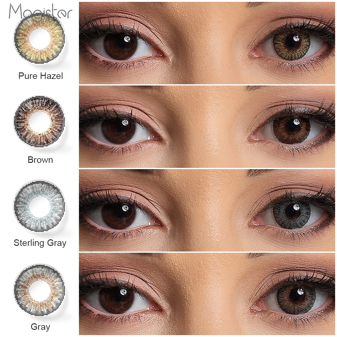 Sterling Grey Contacts On Dark Brown Eyes