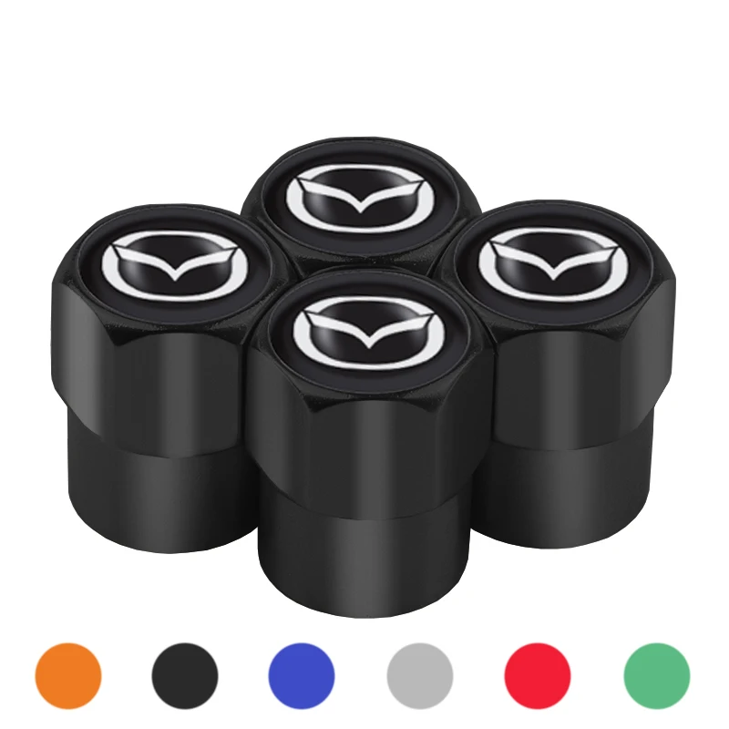 4PC-Metal-Car-Badges-Wheel-Tire-Valve-Caps-Covers-Auto-Accessories-For ...