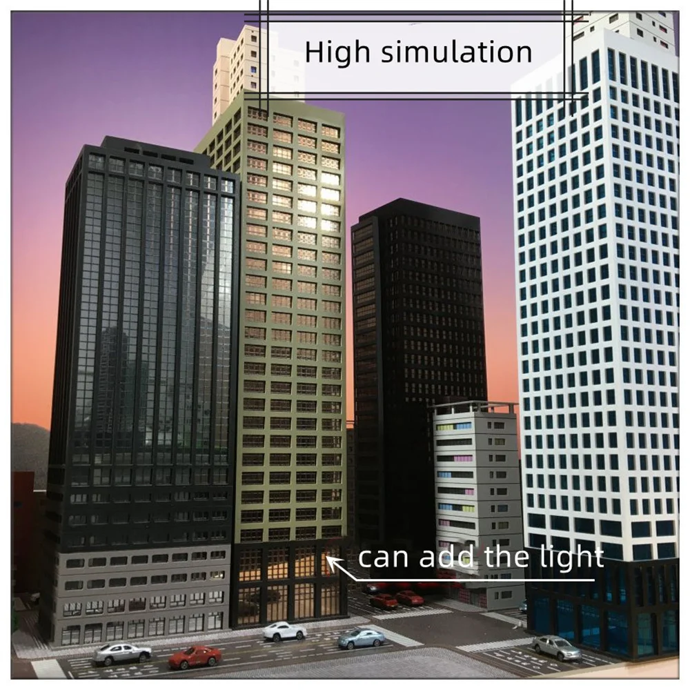 1:300 Scale Scene City Building Sand Table Model Plastic Train ...