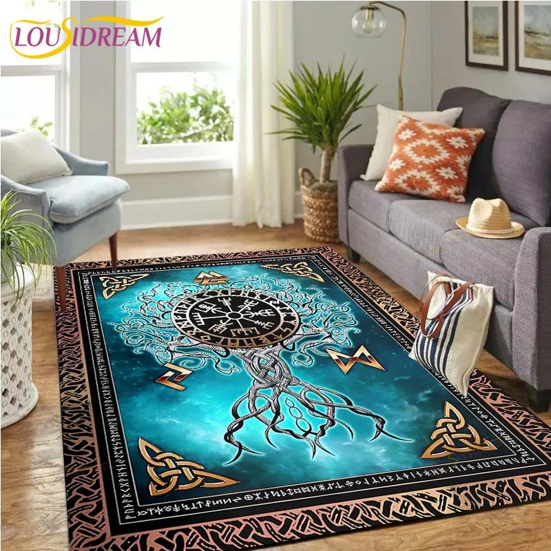 The-Vikings-Pattern-Floor-Mats-Soft-Rug-Area-Carpet-Living-Room-Carpet ...