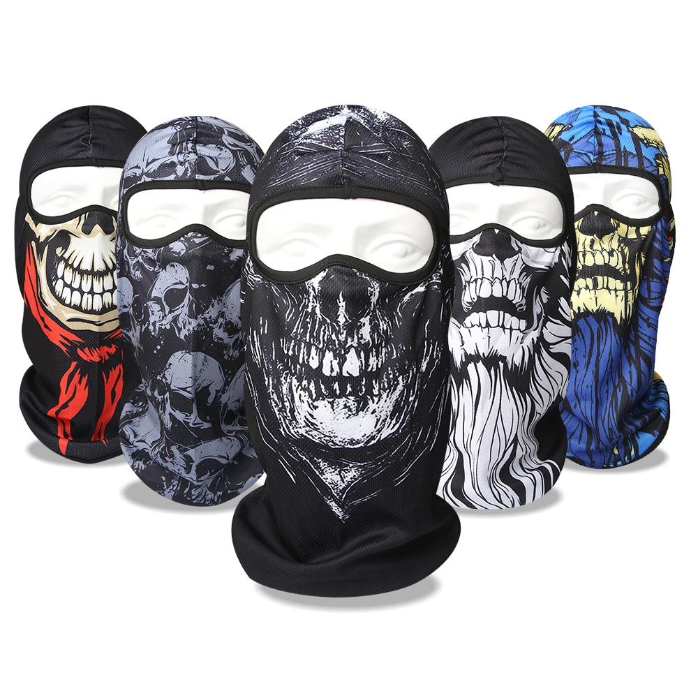 Men Balaclava Mask Bicycle Face Mask Motorcycle Bike Helmet Liner Cap ...
