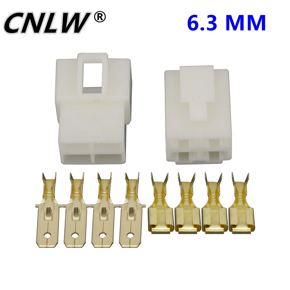 6.3mm 4 Pin DJ7041-6.3-11/21 Automotive Electrical Connector Cable Terminal Plug Kits Motorcycle ...