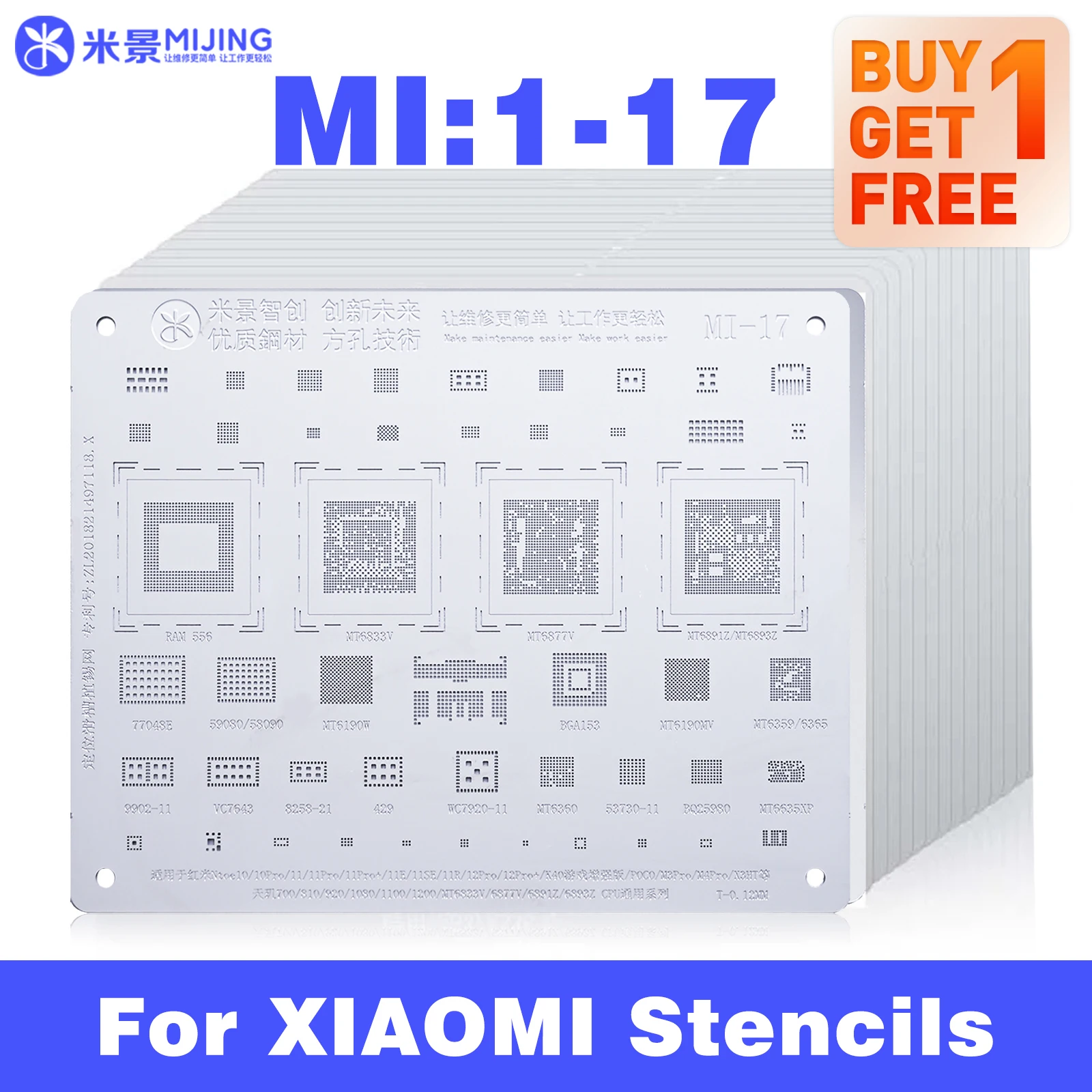Mijing-MI-1-17-BGA-Reballing-Stencil-Template-for-XIAOMI-REDMI ...