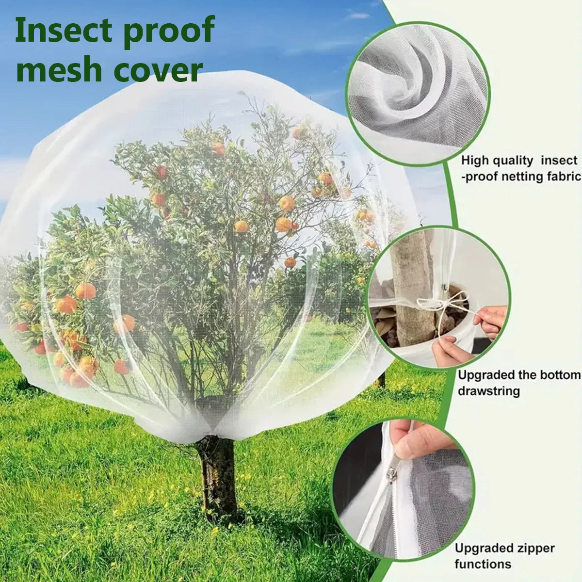 New Plant Insect Screen Cover with Zip Fruit and Vegetable Protective ...