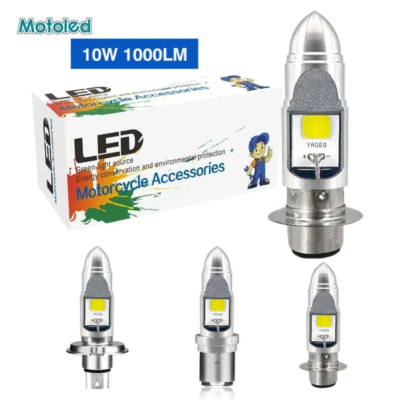 MOTOLED-10W-P15D-BA20D-H4-White-High-Low-Beam-Fog-Lamp-Motorcycle-Led ...