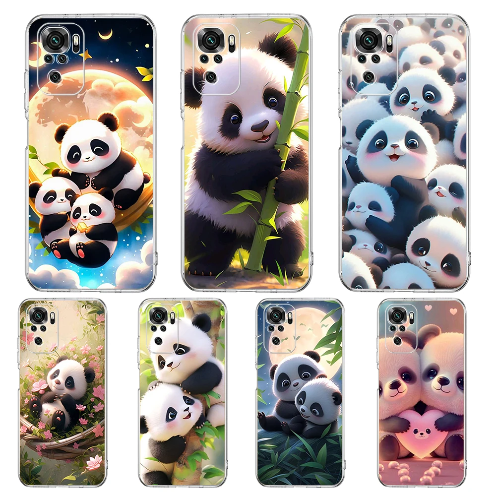 Cartoon Lovely Panda Phone Case Cover for Redmi Note 10 11 11T 7 8 8T 9 ...