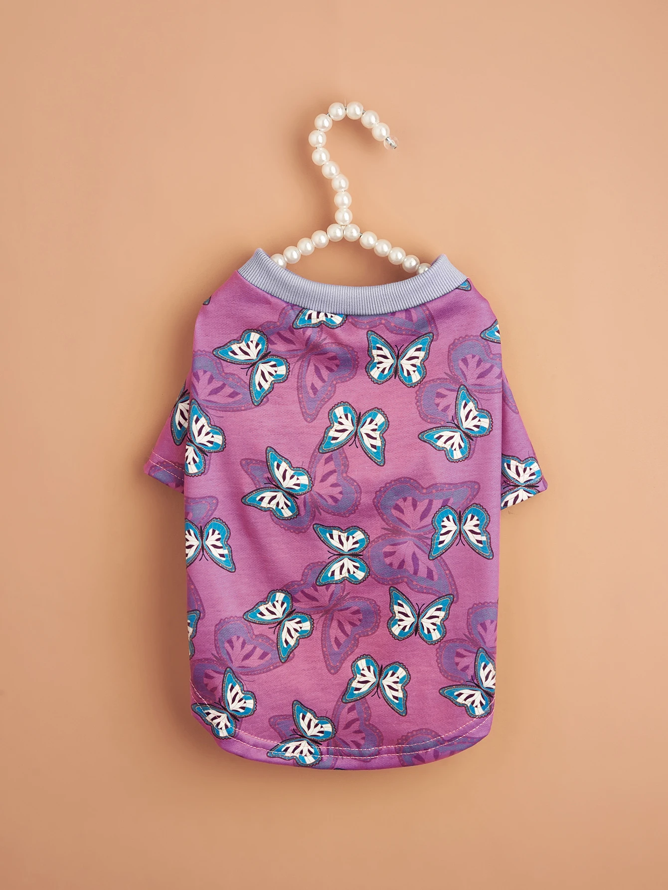 Pet Cloth Dog T-shirt with Colorful Butterflys Pattern Printed Clothes ...