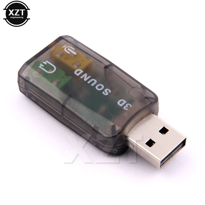 10pcs/lot V5.1 3d Usb To 3d Audio Usb External Sound Card Adapter 5.1 ...