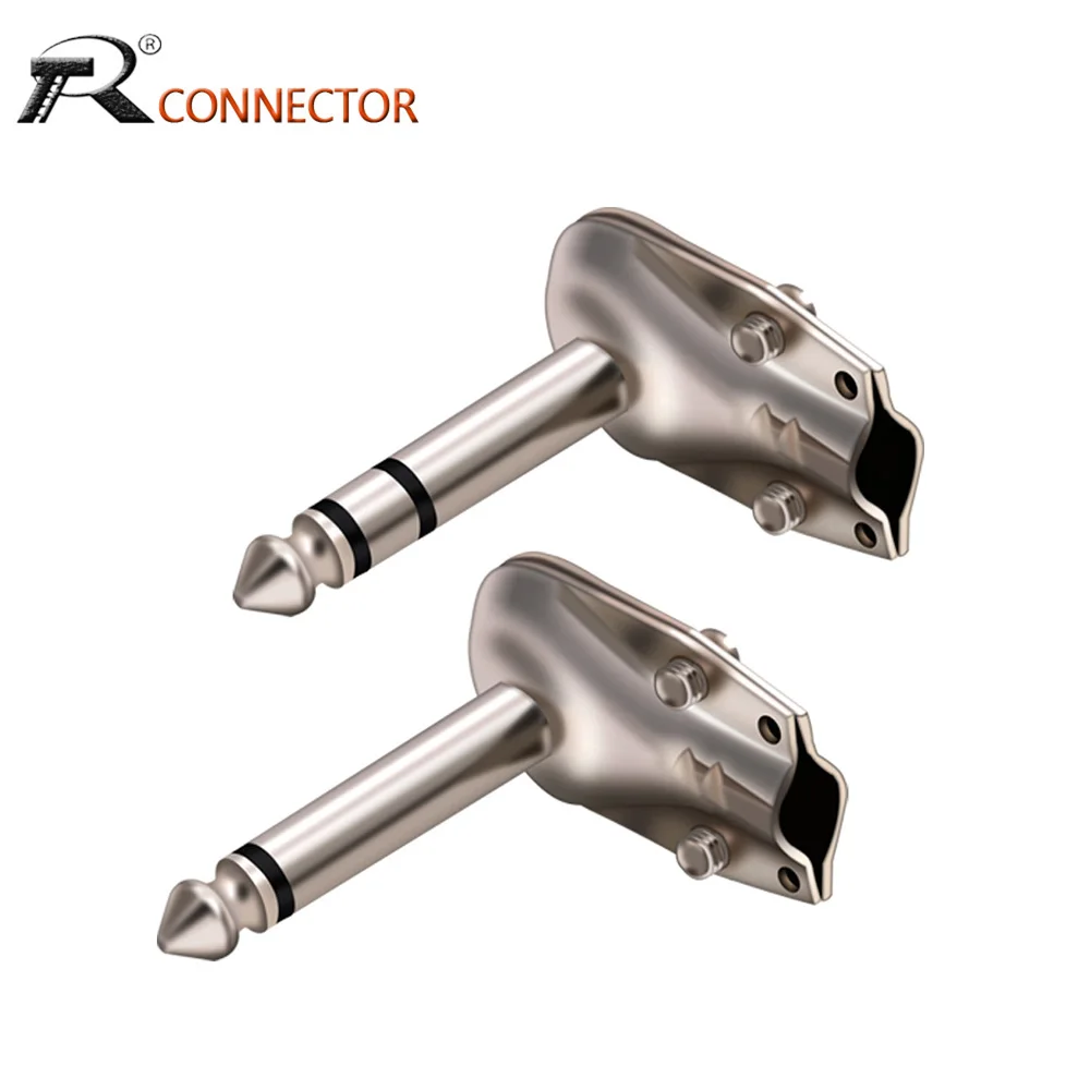 1pc Electrical Connectors Right Angle 6.35mm Mono/Stereo 2/3 Pole Jacks ...