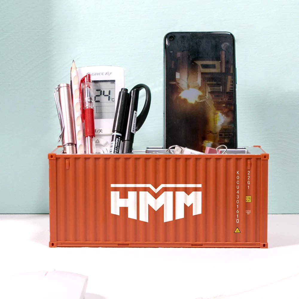 HMM-Shipping-Container-Maritimo-Pen-Holder-Mini-Container-Ship-Business ...