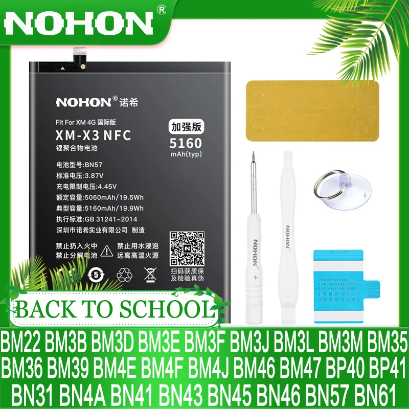 NOHON-BN57-BM4J-BM3L-BM4E-BM3M-BM3E-BN4A-BN46-Battery-For-Xiaomi-Mi-9T ...
