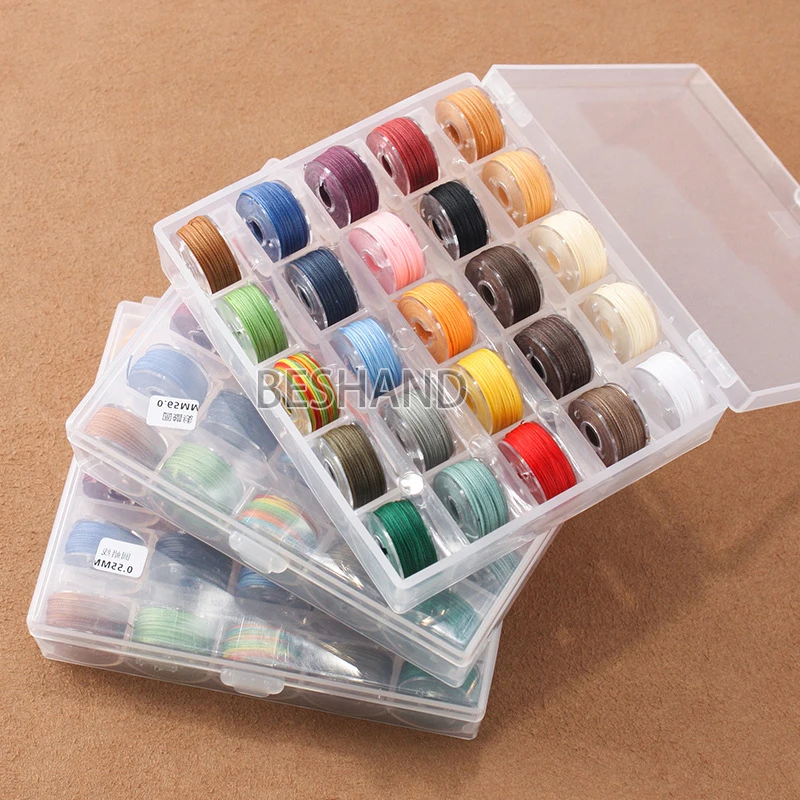 25-Colors-Round-Wax-Thread-Polyester-Thread-Waxed-Thread-Box-Set-Woven ...