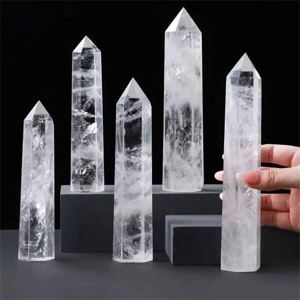 5-11cm Natural clear crystal tower healing stones natural clear quartz ...