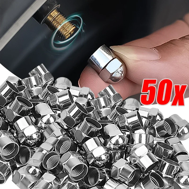 Round-Head-Universal-Tire-Valve-Caps-Chrome-Plating-Material-Plastic ...