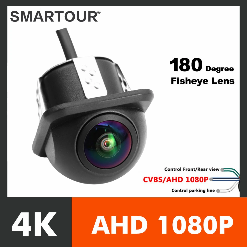 SMARTOUR-4K-180-degree-fisheye-lens-Car-Rear-View-Camera-Full-HD-Night ...