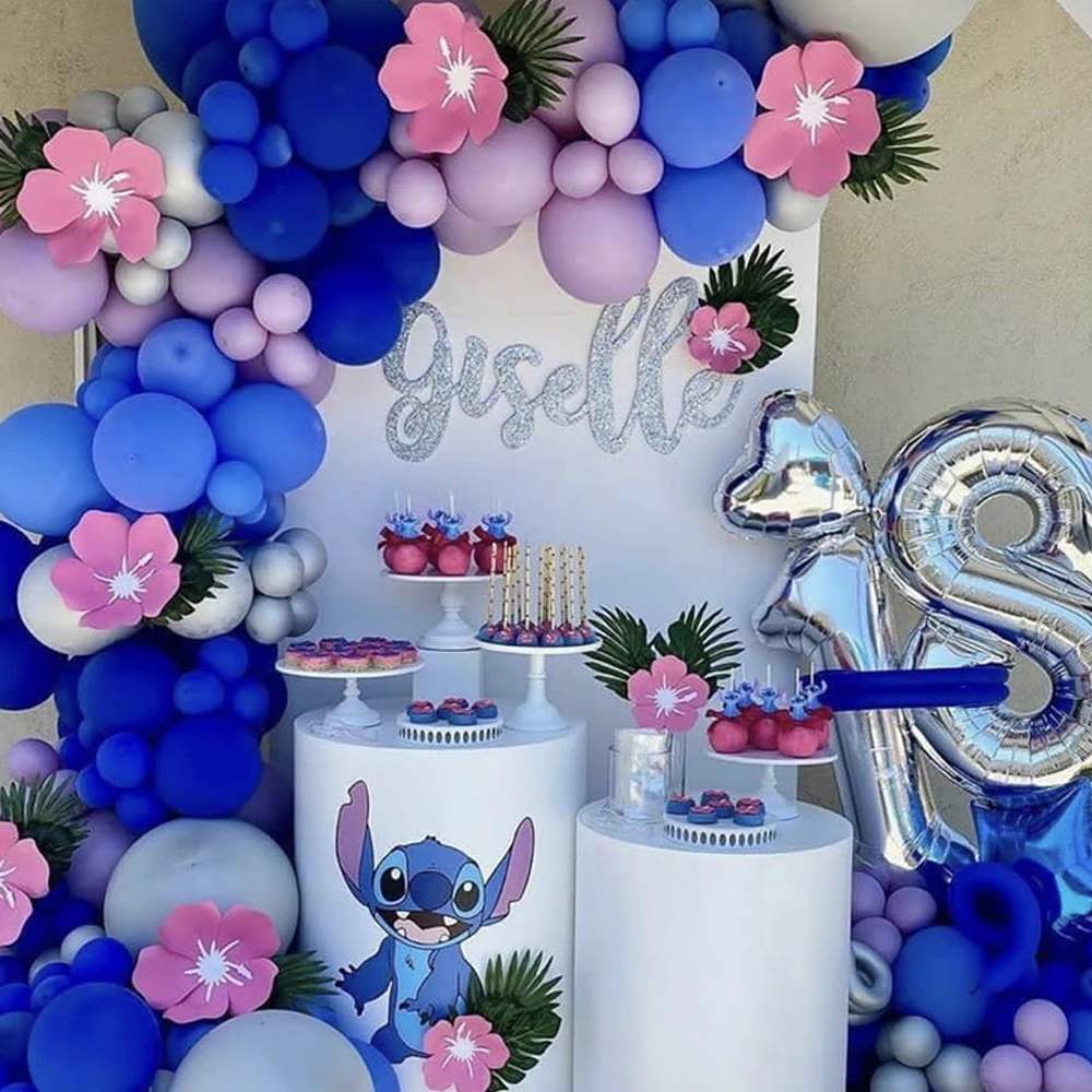 99Pcs-Disney-Lilo-Stitch-Theme-Balloons-32-Number-1-9th-Foil-Ball-Kids ...