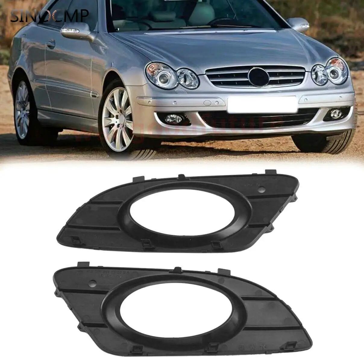 Front Bumper Fog Light Cover 2098850323 2098850423 For Mercedes-Benz ...