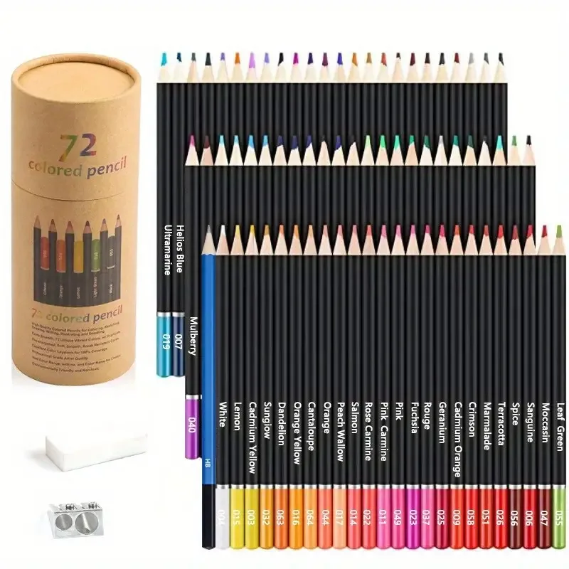 72 Color Oil-based Pencil Set, Colored Oil-based Pencils for Art ...