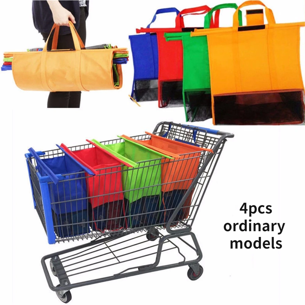 4pcs-Set-Reusable-Cart-Trolley-Supermarket-Shopping-Storage-Bags ...