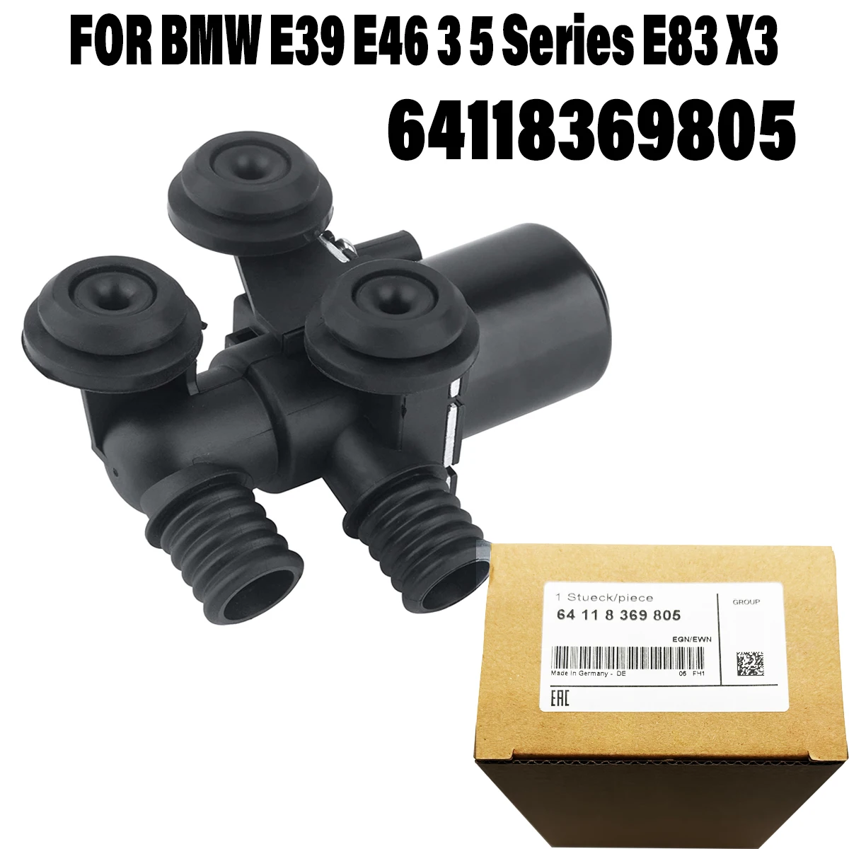 64118369805 Heater Control Valve Solenoid HAVC Water Heater Climate Control Valve Replacement ...