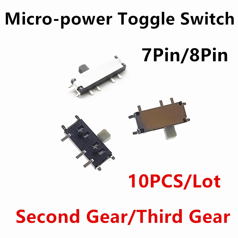 10PCS-MSK-12C02-12C03-Slide-Switch-Micro-power-Toggle-Switch-7Pin-8Pin ...