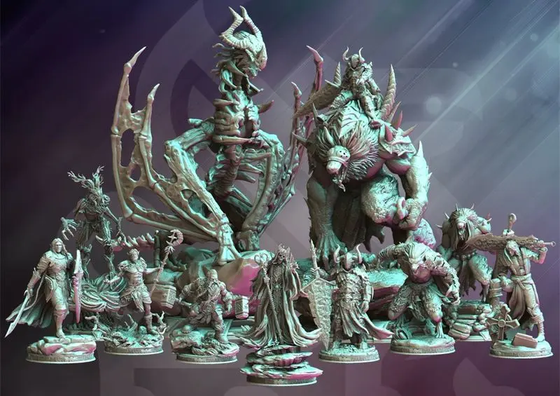 Unpainted Resin Model Islander Vampire Swordsman Lich King Werewolf ...