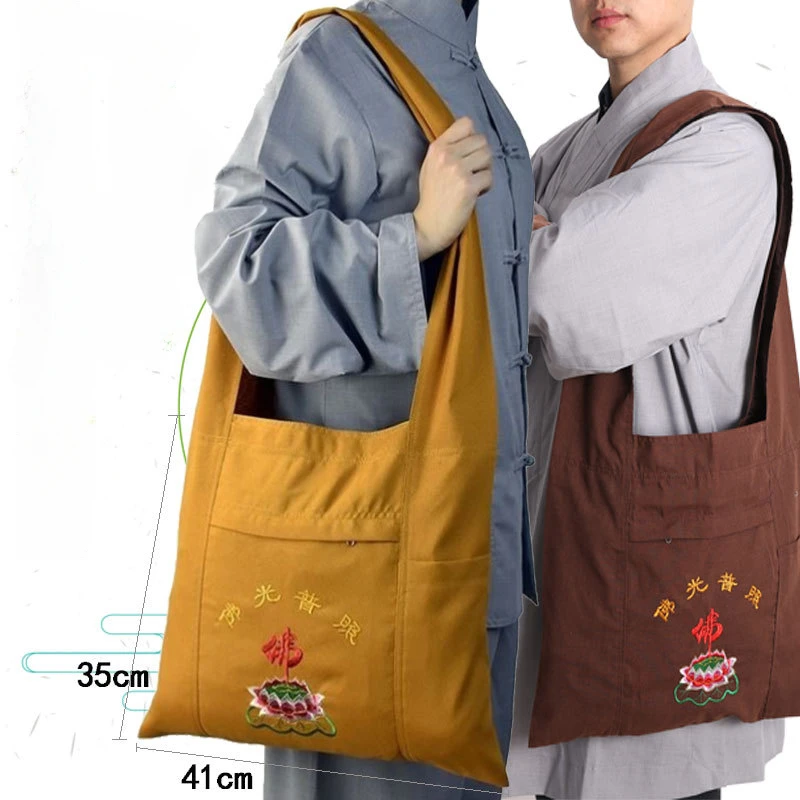 Buddhist-Monks-Martial-Arts-Bag-Canvas-Single-Shoulder-Meditation-Arhat ...