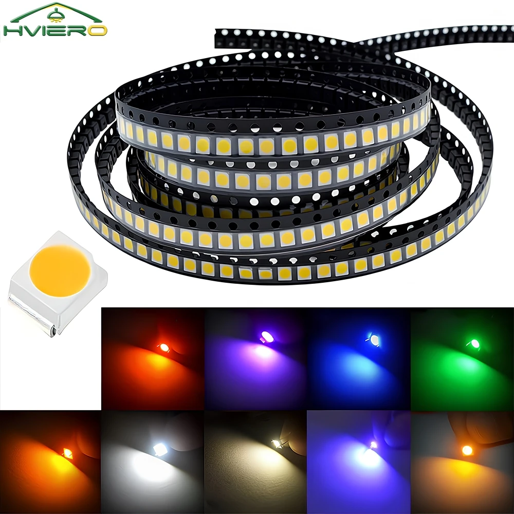 500Pcs LED Chips 1210 White Red Blue Purple SMT SMD Lamping Bead Light ...