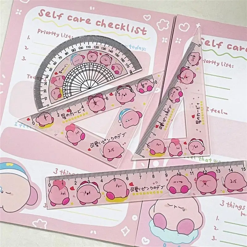 2023 New Kirby Cartoon Ruler Measuring Tool Triangle Protractor Comic ...