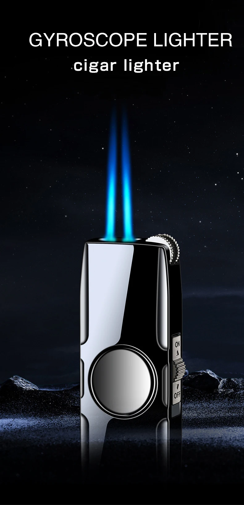Spinner En Métal Fidget, Briquet Frais, Buses Coupe-vent À Flamme Bleue ...