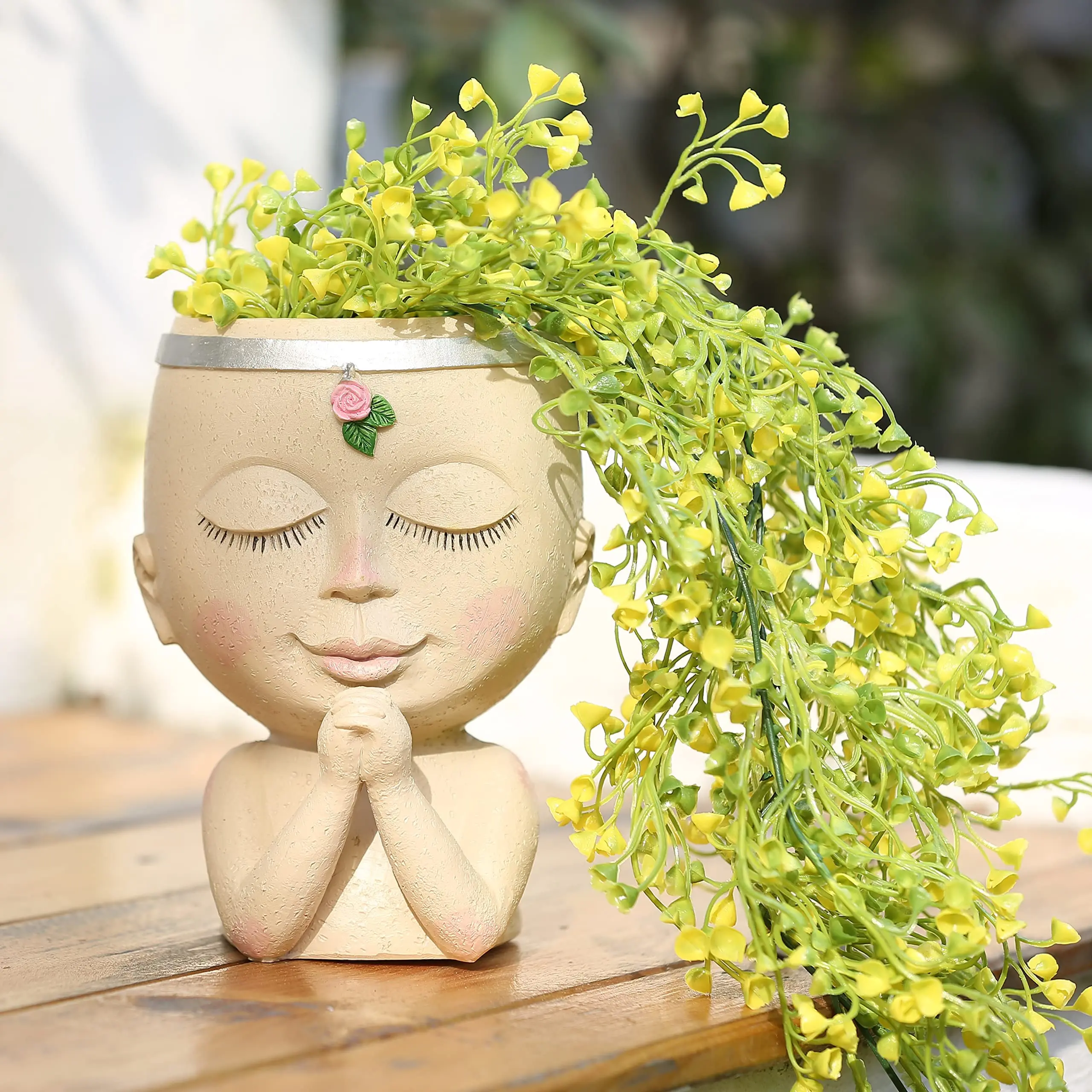 Facial-Flower-Pot-Head-Flower-Pot-Succulent-Flower-Pot-Cute-Resin ...