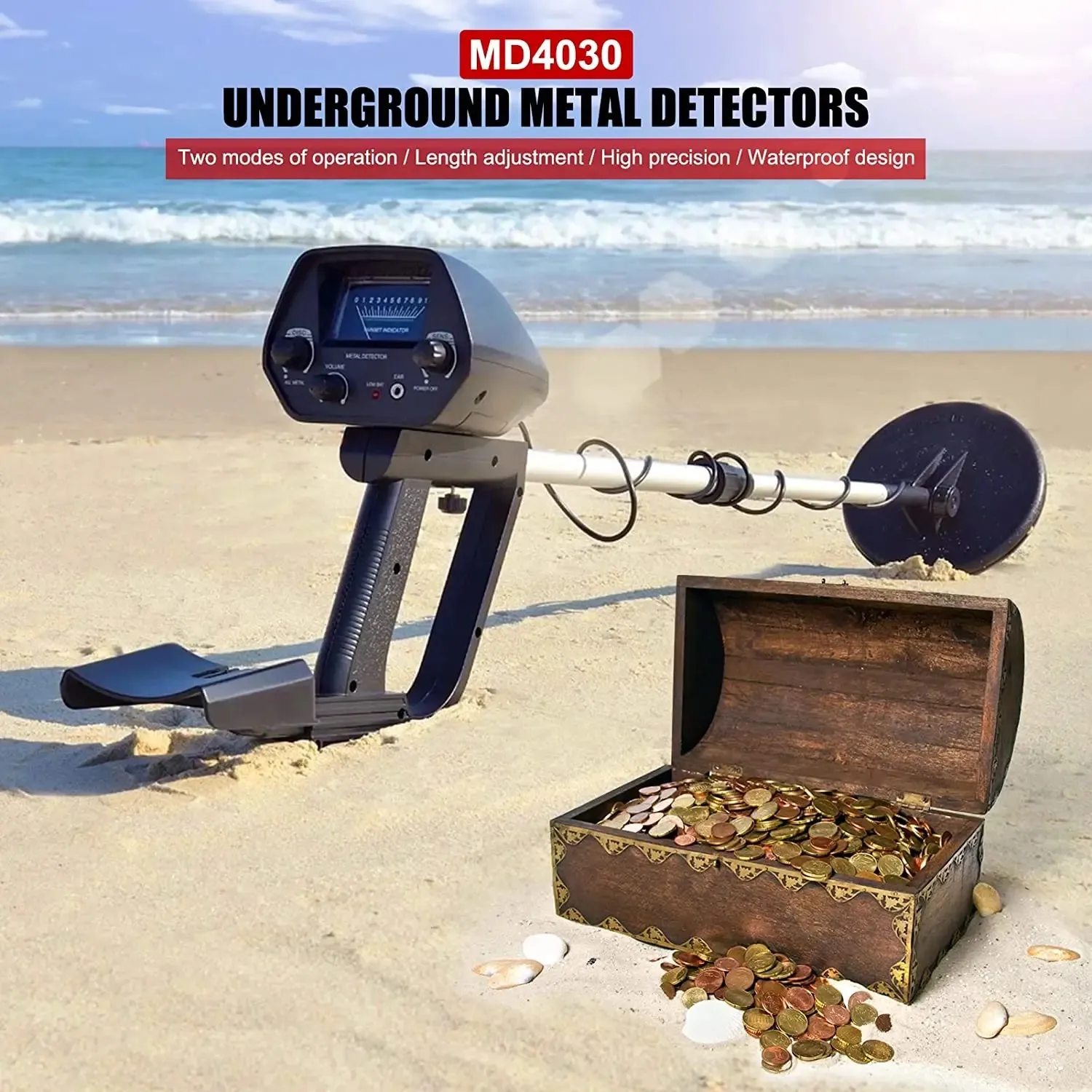 Treasure Hunter Finder Tracker Seeker Metal Detector MD4030 MD4030P ...