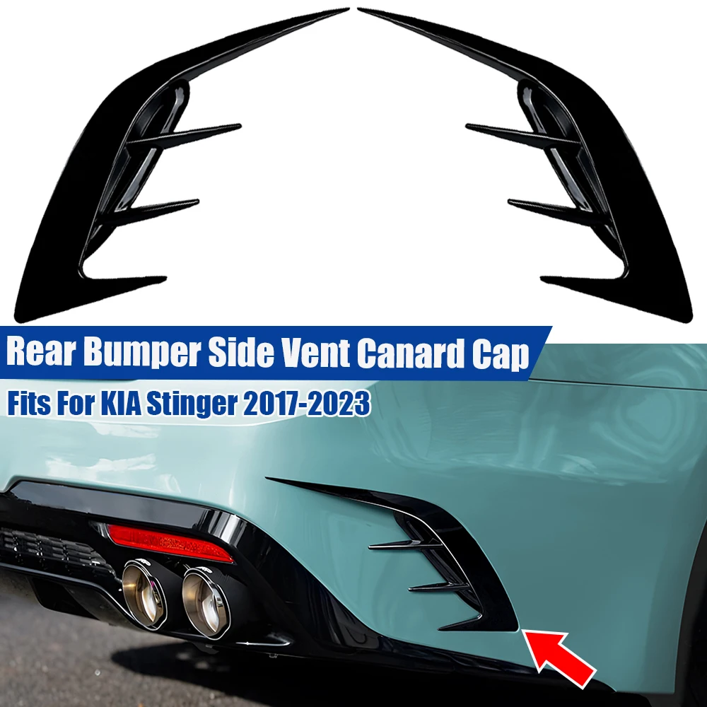 2Pcs Rear Bumper Side Vent C Canard Covers For KIA Stinger 2017-2023 ...