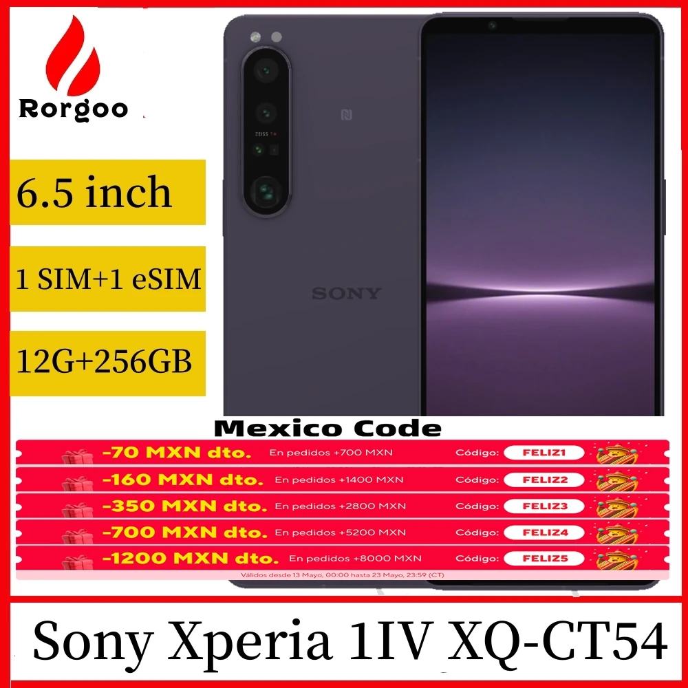 Sony-Xperia-1-IV-XQ-CT54-256GB-Original-5G-Mobile-phone-6-5-Snapdragon ...