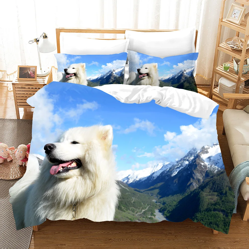 3Dthe-Samoyed-Dog-Bedding-Sets-Duvet-Cover-Set-With-Pillowcase-Twin ...
