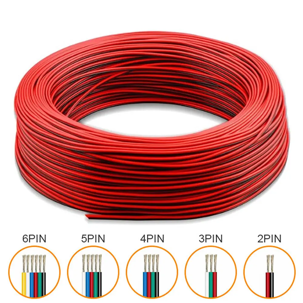 2pin-3pin-4pin-5pin-6pin-LED-Wire-Cable-1-10m-Electric-Wires-Extension ...
