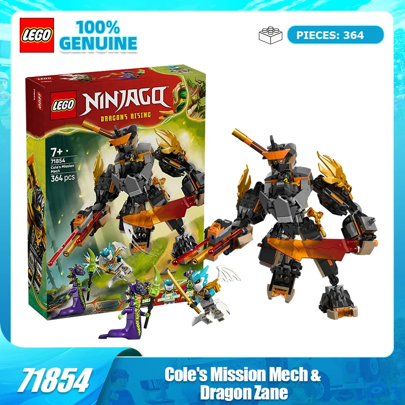 LEGO Building Blocks Phantom Ninja 71854 Kou's Mech and Dragon Zan Boy ...