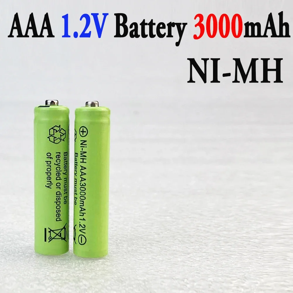 AAA 3000mAh 3A 1.2V Ni-MH yellow rechargeable battery cell for MP3 RC ...