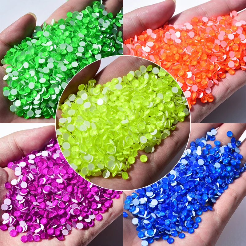 Noctilucent Glitter Flatback Rhinestone Crystals стразы Non Hot Fix ...