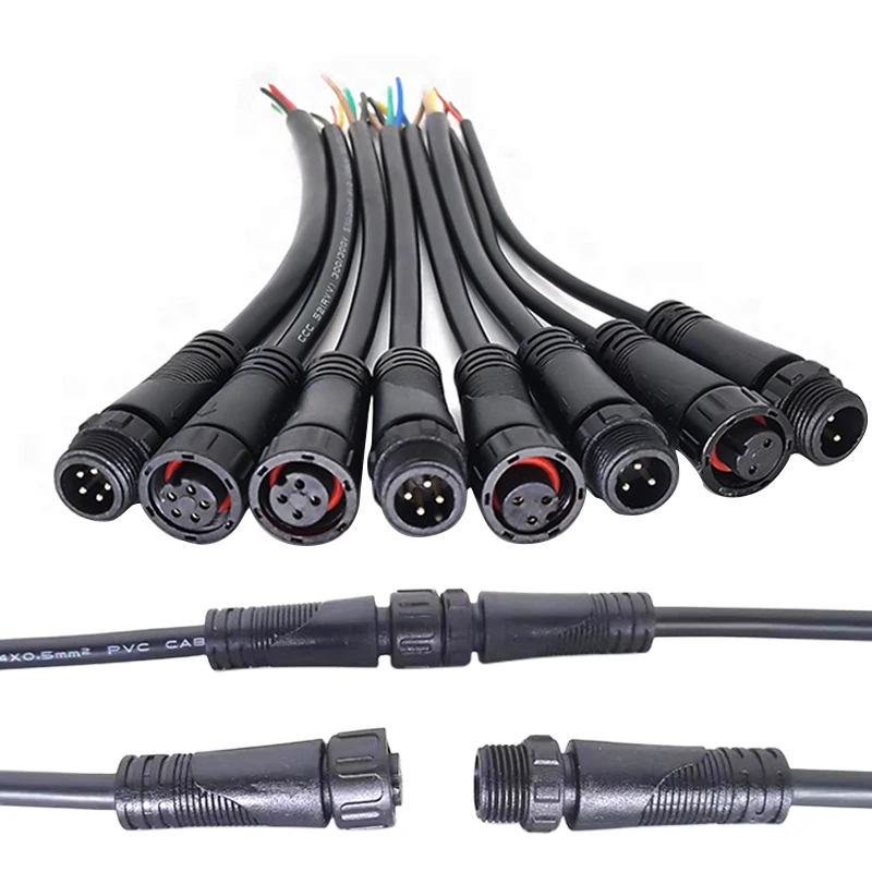 1Pair-M12-Waterproof-2-3-4-5-Pin-IP65-Screw-Type-Power-Cable-Wire-Plug ...