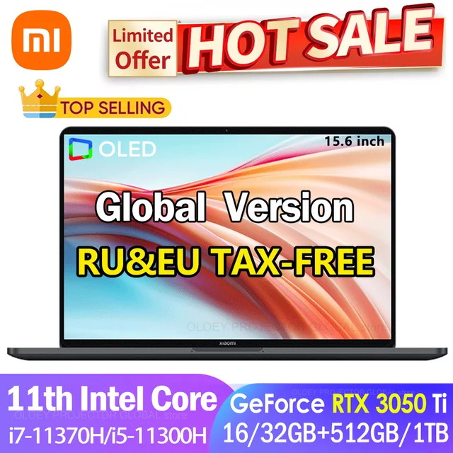 Xiaomi Mi Laptop Pro X 15 15.6Inch Intel i7-11370H/I5-11300H RTX 3050Ti ...