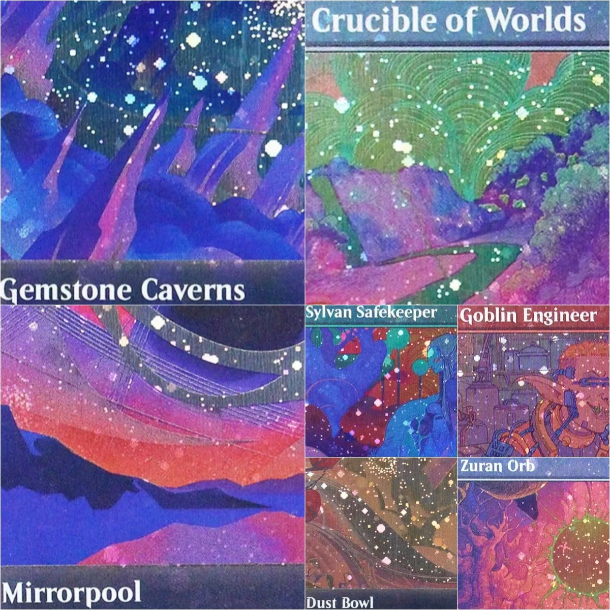 GalaxyFoil Mirrorpool/Gemstone Caverns/Crucible of Worlds Magical Proxy ...