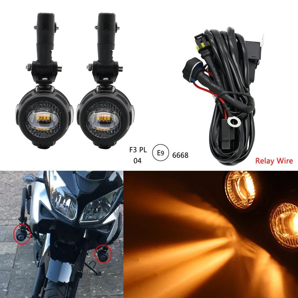 100W-Motorcycle-Headlight-Fog-Lights-Led-Auxiliary-Driving-Light-Spotlight-Headlamp-Amber-White ...