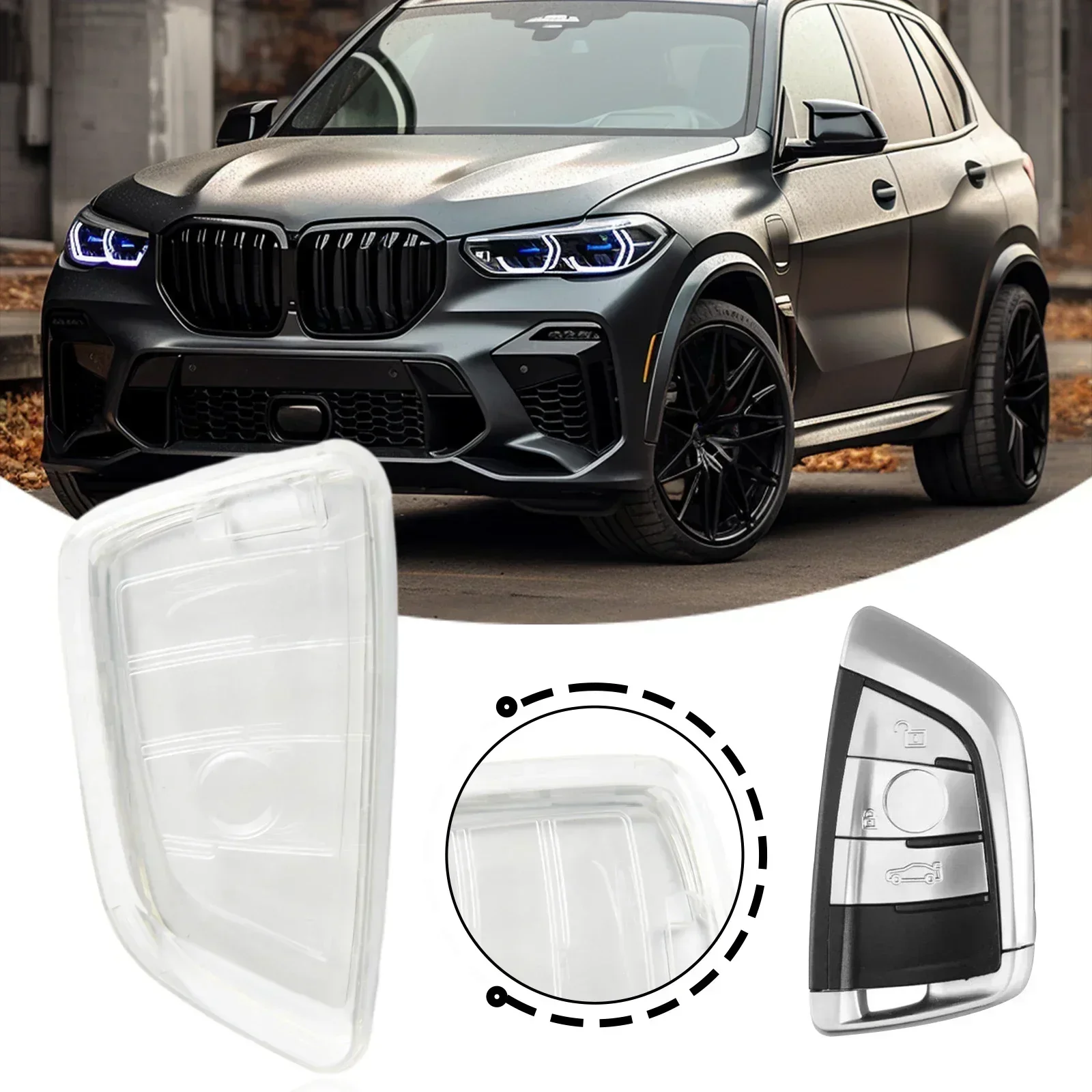 Car Transparent Key Case TPU Full Cover Protection Shell Bag For BMW ...